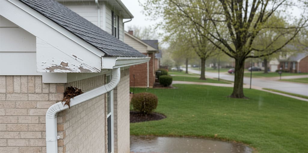 Gutter Damage in O’Fallon That Nearly Ruined a Roof